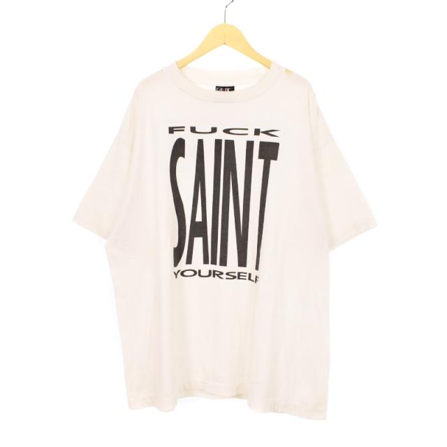 【中古】セントマイケル SAINTMICHAEL 25SS SS TEE/SAINT Yourself Tシャツ 半袖 プリント ホワイト SM-HR8-0000-020