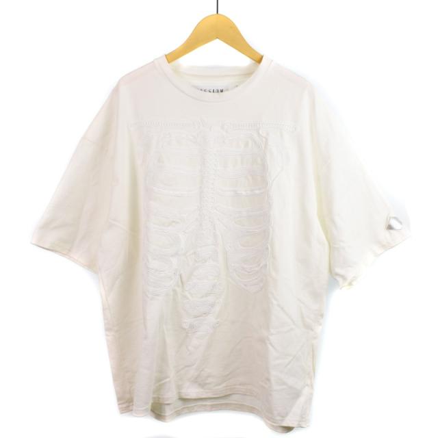 【中古】コンダクター el conductor 25SS Cord Embroidered T-Shirt 半袖 刺繍 2 白 ホワイト PD25SC03 メンズ