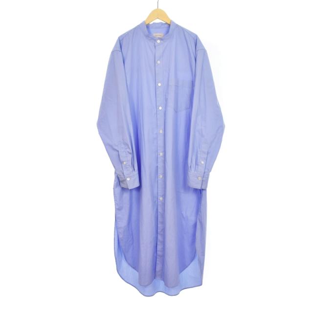 【中古】ベッドフォード BED J.W. FORD 23SS ロングシャツ 長袖 バンドカラー 2 青 ブルー 23SS-B-BL04 メンズ