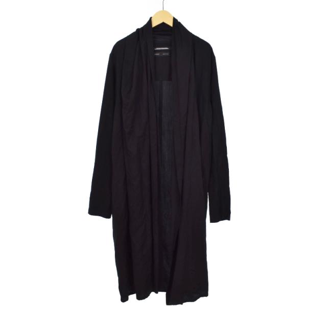 【中古】ユリウス JULIUS 23FW SHIRT FOR MALE ローブシャツ カーディガン 長袖 2 黒 ブラック 839SHM1 メンズ