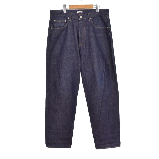 【中古】オーラリー AURALEE Hard Twist Denim Wide Pants ハードツイスト デニム ワイドパンツ ジーンズ 34 A00P03DM