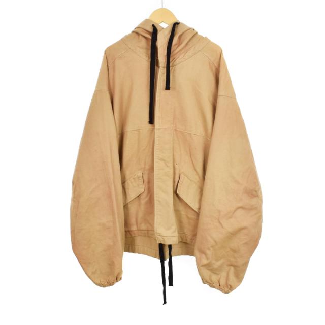 【中古】アンセルム ANCELLM 24AW DRILL HOODIE JACKET ドリル フーディー ジャケット パーカー ベージュ ANC-SH47-B