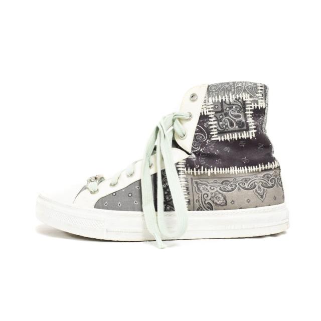 【中古】アミリ AMIRI Bandana Sneaker バンダナ スニーカー ハイカット 43 グレー メンズ