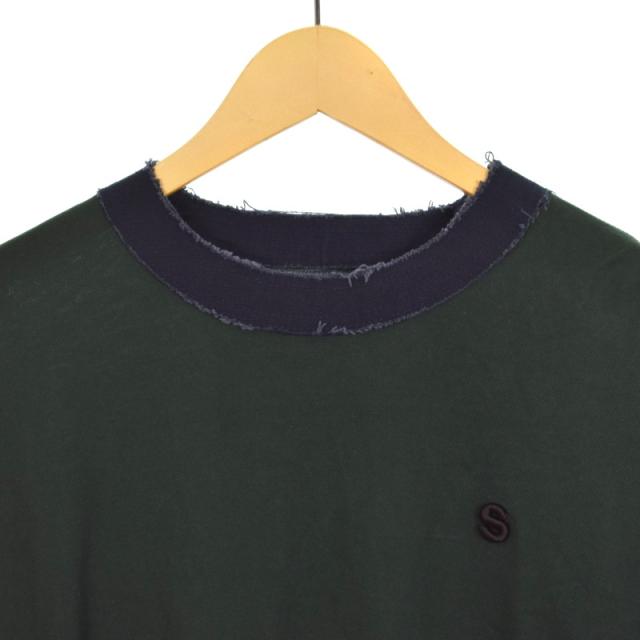 中古】サカイ sacai 22SS Tシャツ カットソー 半袖 Sロゴ ジップ 2 緑