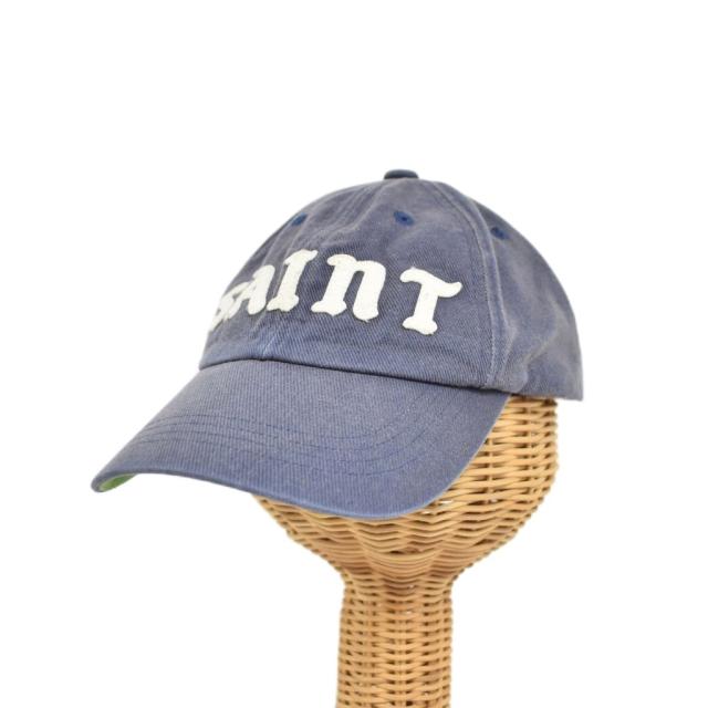 【中古】セントマイケル SAINTMICHAEL 25SS SAINT 6PANEL CAP 6パネル キャップ 帽子 OS 青 ブルー SM-HR8-0000-080