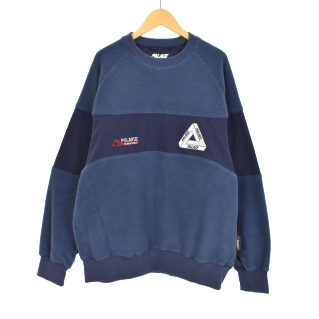 【中古】パレス Palace POLARTEC200 クルーネック スウェット トレーナー フリース M 青 ブルー