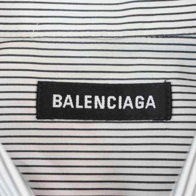 中古】バレンシアガ BALENCIAGA 19SS バックロゴプリント ボタンダウン