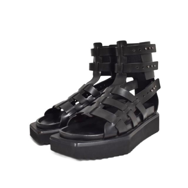 【中古】リックオウエンス Rick Owens Turbo Cyclop Sandals プラットフォーム サンダル 40 黒 ブラック RU01B1879LE
