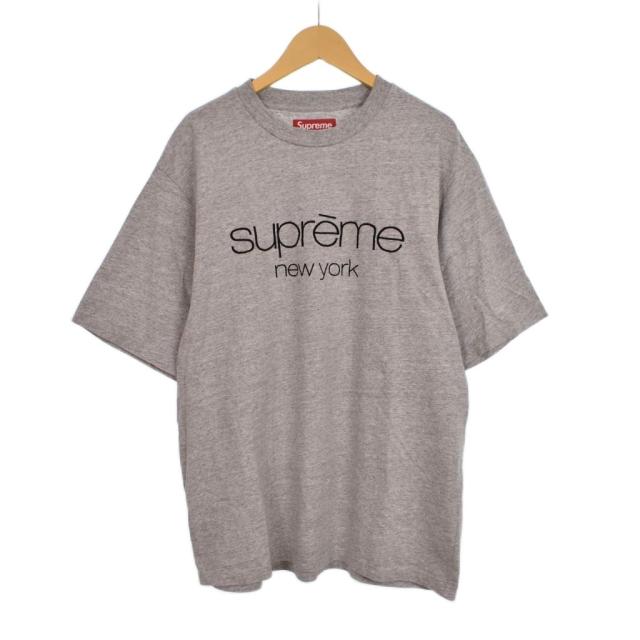 【中古】シュプリーム SUPREME 23FW Classic Logo S/S TOP Tee クラシックロゴ Tシャツ 半袖 S グレー メンズ