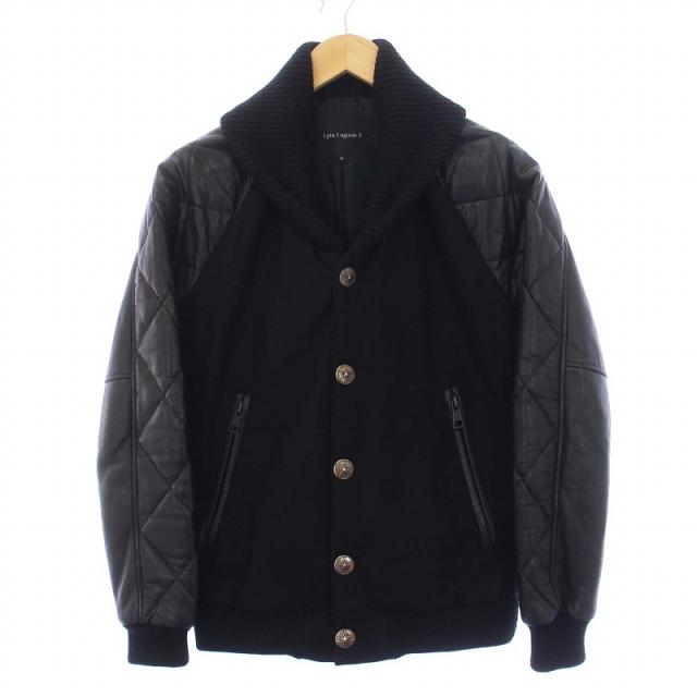 【中古】ウノピュウノウグァーレトレ 1PIU1UGUALE3 DONKEY ZIP STADIUM スタジャン ジャケット ショールカラー