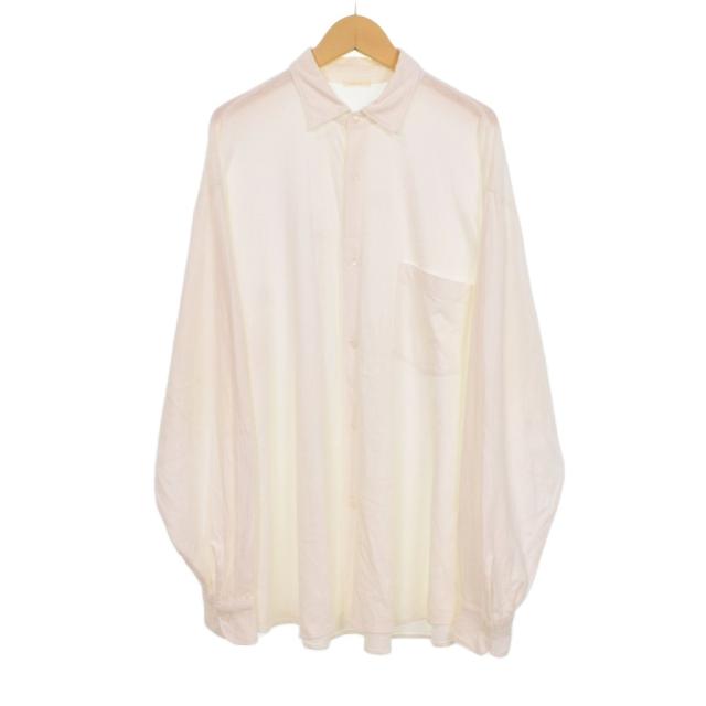 【中古】コモリ COMOLI 25SS ジャージ コモリシャツ 長袖 2 白 ホワイト B01-05040 メンズ