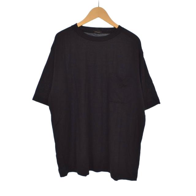 【中古】コモリ COMOLI 25SS サマーウール 半袖 Tシャツ 2 黒 ブラック B01-05016
