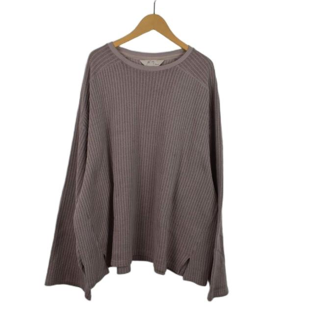 【中古】アンセルム ANCELLM 24SS OVER RIB LS T-SHIRT 長袖 2 グレー ANC-CT48-A メンズ