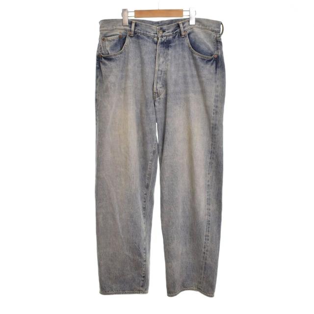 【中古】コモリ COMOLI 23SS DENIM 5P PANTS BLEACH デニム5ポケットパンツ ブリーチ ジーンズ インディゴ X01-03004