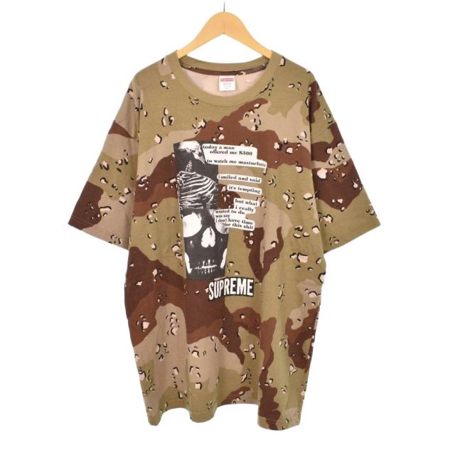 【中古】シュプリーム SUPREME 25SS Anatomy Tee Chocolate Chip Camo Tシャツ 半袖 プリント カモフラ XL ベージュ