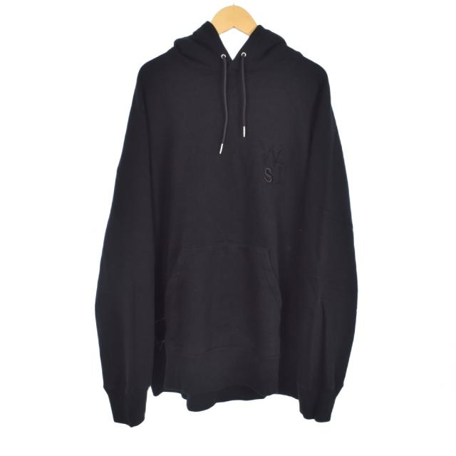 【中古】サカイ sacai ダブルタップス WTAPS 25SS Flock Print Hoodie フロックプリント パーカー 5 黒 25-0925S