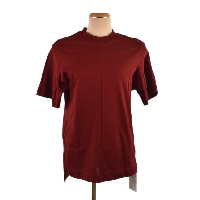 【中古】マメクロゴウチ  Mame Kurogouchi 22AW オーバーサイズ コットン Tシャツ 2 バーガンディー MM22PF-JS738