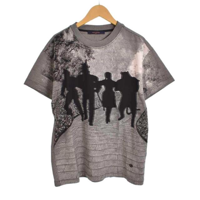 【中古】ルイヴィトン LOUIS VUITTON 19SS オズの魔法使い Tシャツ 半袖 XXS 黒 ブラック RM191 JZC HGY86W ☆AA★
