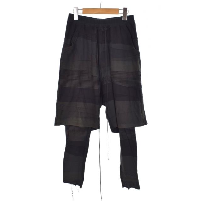 【中古】ヴィリジアン The Viridi-anne タックボーダーレイヤーショーツ レイヤードパンツ 1 黒 ブラック VI-2880-04