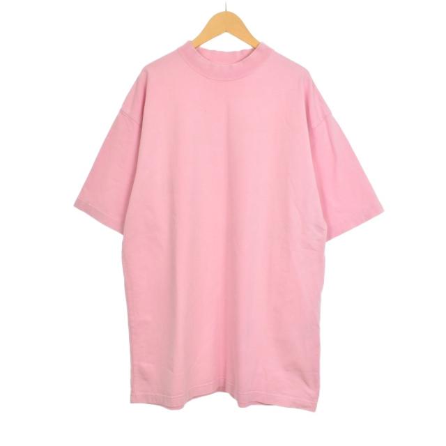 【中古】バレンシアガ BALENCIAGA 22年製 BB PARIS Oversize T-shirt オーバーサイズ Tシャツ 半袖 XS ピンク 739784