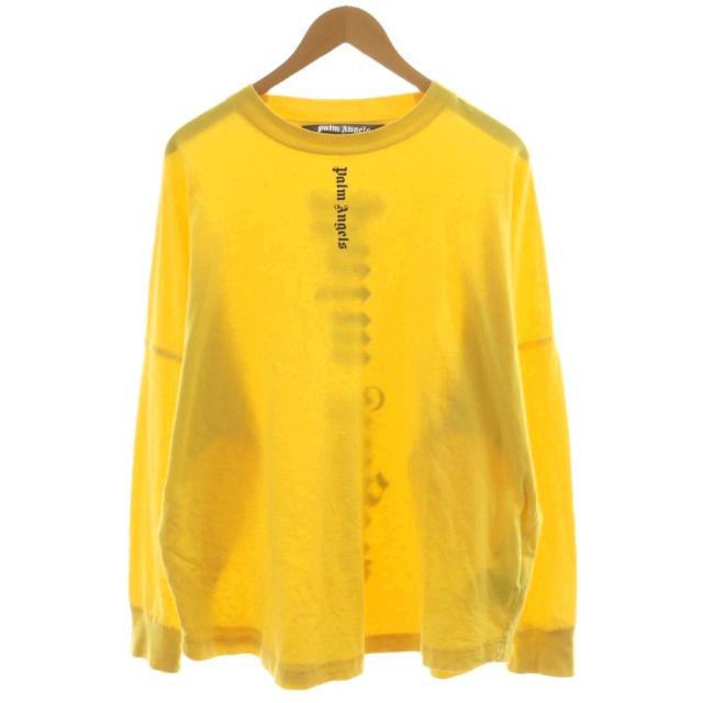 【中古】パームエンジェルス PALM ANGELS Tシャツ カットソー 長袖 ロゴ M 黄 イエロー PMAB001R21JER002