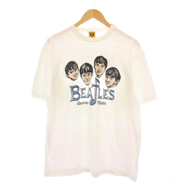 【中古】ヒューマンメイド HUMAN MADE BEATLES TEE ビートルズTシャツ カットソー 半袖 L 白 /KH メンズ
