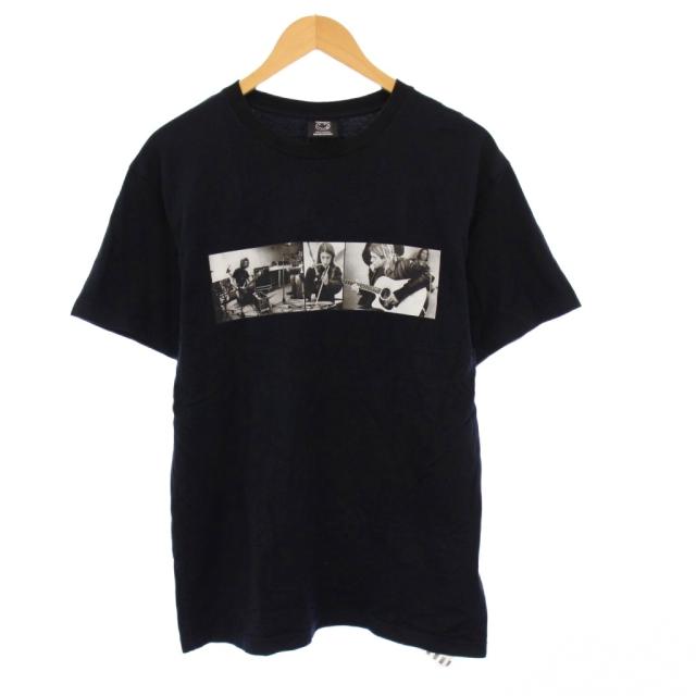 【中古】マインデニム MINEDENIM Nirvana ML Photo Tee フォトプリントTシャツ カットソー 半袖 M 黒 MND-NV008-99-M2