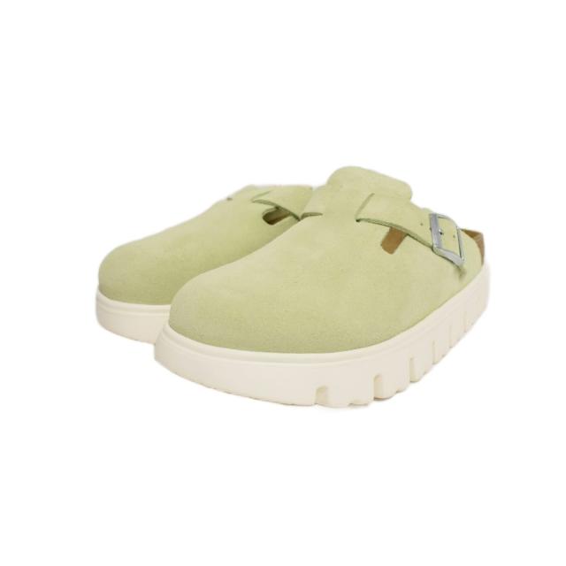 【中古】未使用品 パピリオ Papillio by BIRKENSTOCK ビルケンシュトック BOSTON PAP CHUNKY サンダル 39 黄緑