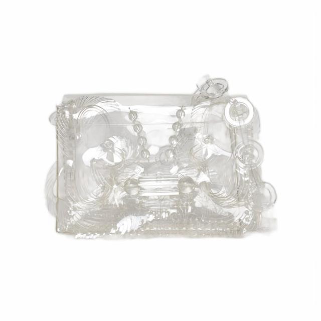 【中古】マメクロゴウチ  Mame Kurogouchi トランスペアレントスカルプチャラルミニチェーンバッグ MM11 AC095