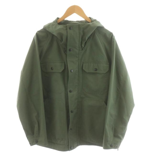 【中古】ザノースフェイス ジップインマグネファイヤーフライマウンテンパーカ ロゴ 刺繍 M カーキ NP72132