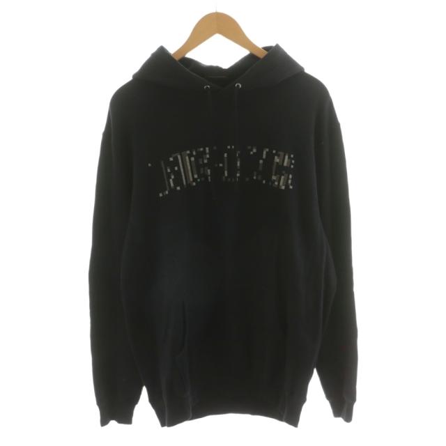 【中古】アンダーカバー UNDERCOVER パーカー プルオーバー モザイク刺繍 ロゴ 3 黒 ブラック UCS4801
