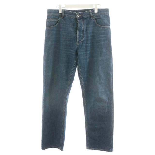 【中古】ボッテガヴェネタ 23AW ミディアムウォッシュドデニムパンツ ジーンズ ジーパン Gパン 48 青