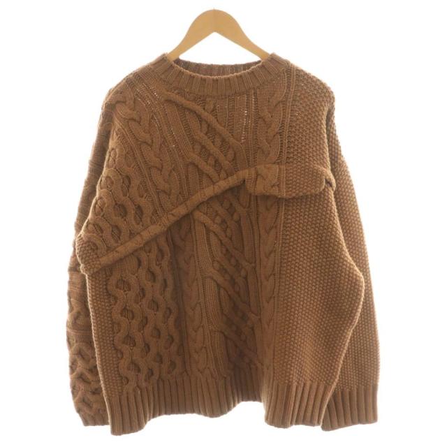 【中古】タム Tamme ケーブルニット セーター 長袖 ウール 茶 ブラウン 22A0062 /AN53 ☆AA★ メンズ