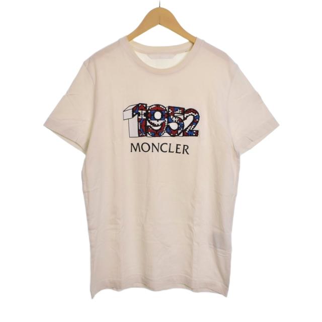 【中古】モンクレール MONCLER 1952 Logo T-Shirt 半袖 ロゴ 刺繍 M 白 ホワイト F10928C71310 8390T メンズ