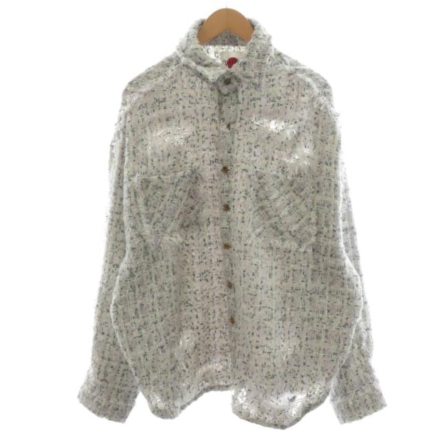 【中古】フレンズ FR(13)NDS Cotton Damege Shirt シャツ 長袖 ツイード ダメージ加工 M 紫 パープル 24A-SHIL046-RF