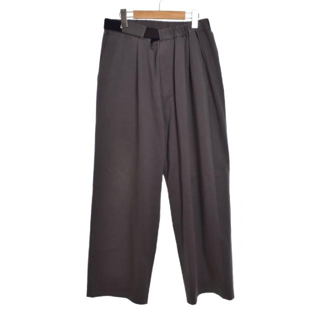 【中古】グラフペーパー Graphpaper 21AW Compact Ponte Wide Chef Pants ワイド シェフパンツ グレー GM213-40043B