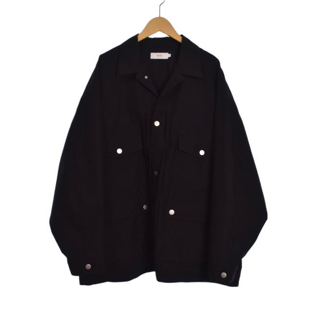 【中古】グラフペーパー Graphpaper High Count Wool Work Jacket ジャケット ブルゾン 2 黒 ブラック GM214-30005