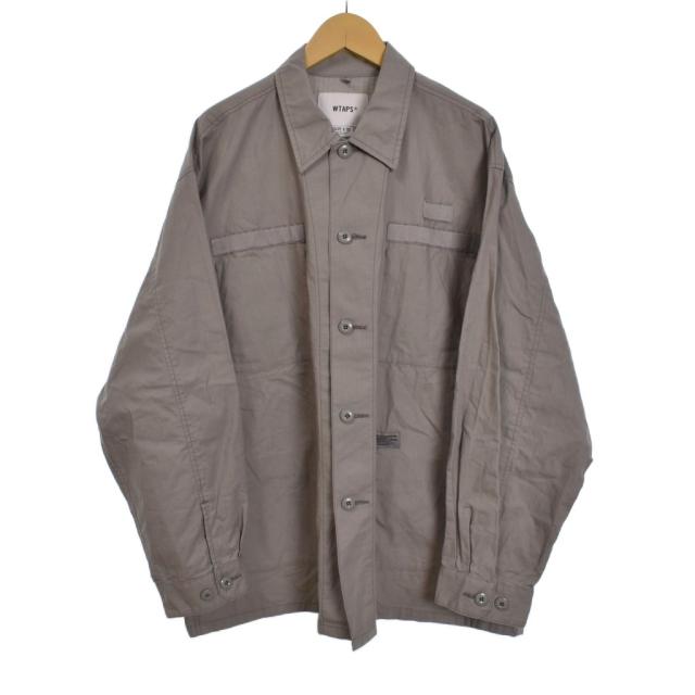 【中古】ダブルタップス WTAPS 25SS ジャングルロングスリーブコットンリップストップ シャツ 2 グレー 251WVDT-SHM01