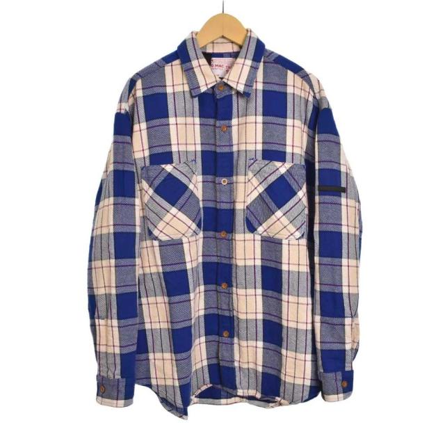 【中古】ミスターハリウッド N.HOOLYWOOD BIGMAC シャツ 長袖 チェック 36 青 ブルー 2232-SH22-018 メンズ