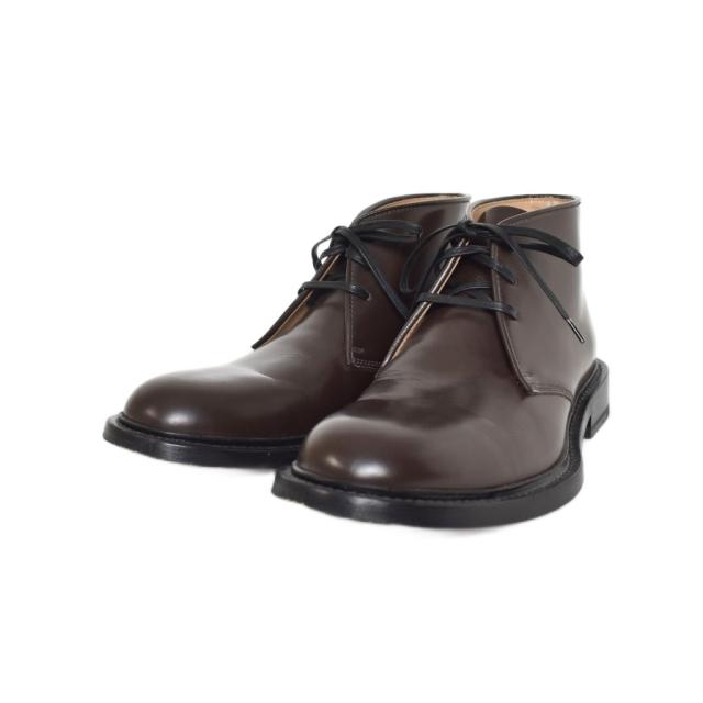 【中古】ボッテガヴェネタ BOTTEGA VENETA チャッカブーツ レザー シューズ 40 茶 ブラウン ☆AA★ メンズ