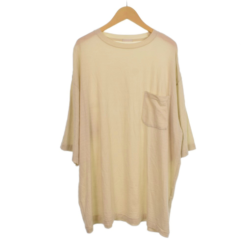 【中古】コモリ COMOLI 24SS サマーウール Tシャツ 半袖 4 ベージュ Z01-05023 メンズ