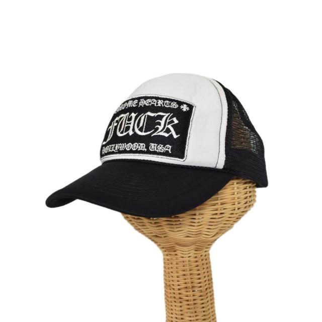 【中古】クロムハーツ CHROME HEARTS TRUCKER CAP トラッカー キャップ 帽子 黒 ブラック メンズ