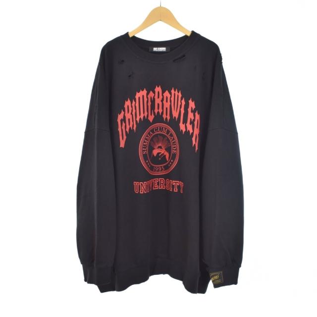 【中古】ラフシモンズ RAF SIMONS 22SS DESTROYED SWEATSHIRT デストロイ スウェット トレーナー 221-M168