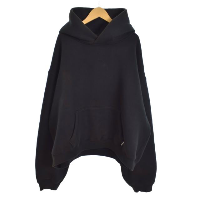 【中古】アレキサンダーワン ALEXANDER WANG パーカー フード 長袖 無地 XL 黒 ブラック メンズ