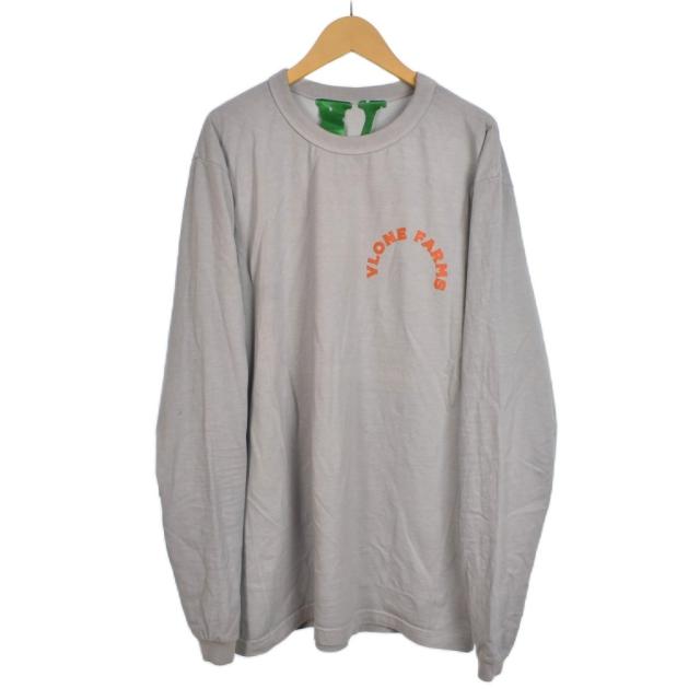 【中古】ヴィーロン VLONE Gatekeeper Framer Long Sleeve T-Shirt Tシャツ 長袖 ロンT M グレー ☆AA★ メンズ
