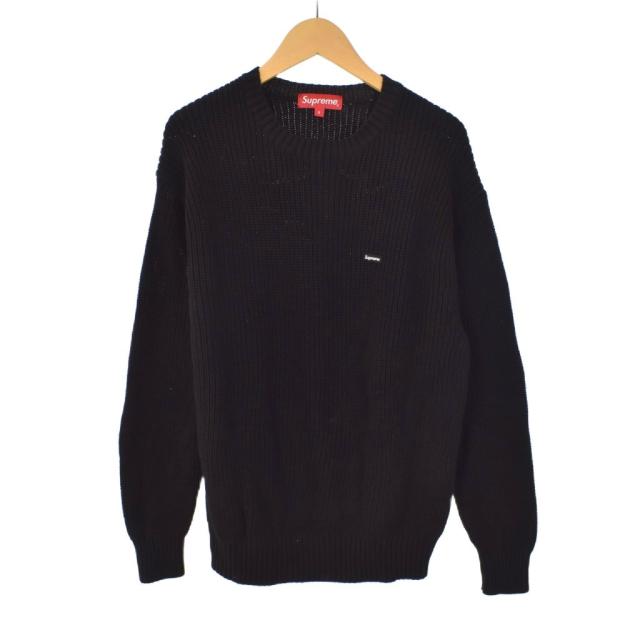 【中古】シュプリーム SUPREME Waffle Small Box Logo Sweater ワッフル スモールボックスロゴ ニット セーター S 黒