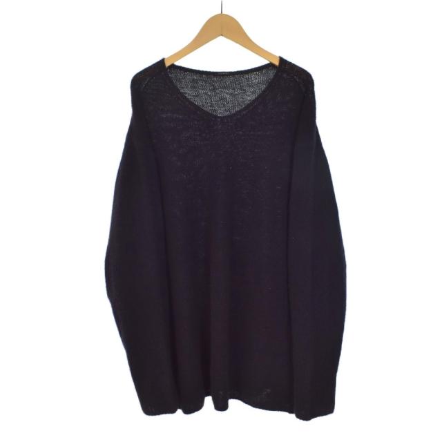 【中古】コモリ COMOLI 22AW カシミヤ Vネック ニット セーター 長袖 3 紺 ネイビー W03-06011 メンズ