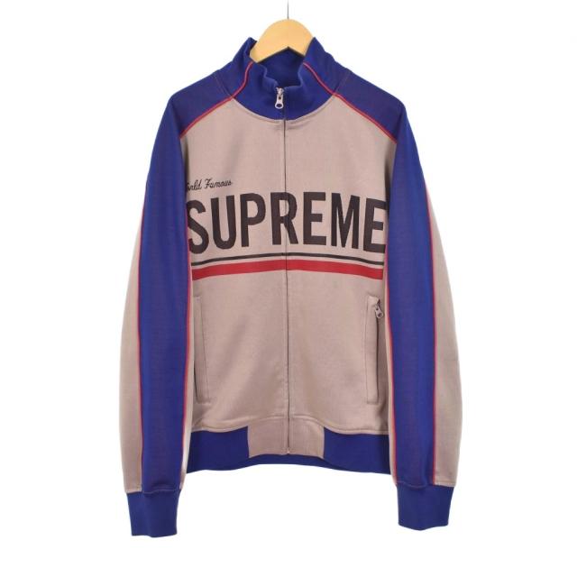 【中古】シュプリーム SUPREME 22AW World Famous Jacquard Track Jacket トラックジャケット ブルゾン M グレー