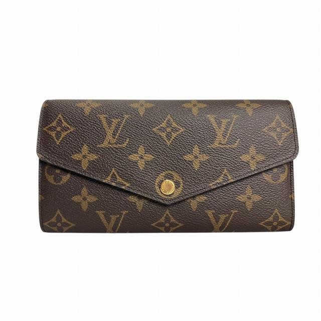 【中古】ルイヴィトン LOUIS VUITTON 美品 M60531 モノグラム ポルトフォイユ・サラ 長財布 ウォレット ブラウン