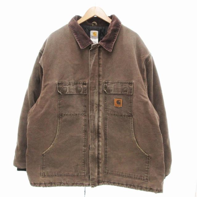 【中古】カーハート carhartt トラディショナルコート ジャケット ブルゾン ダック生地 ジップアップ 3XL 茶